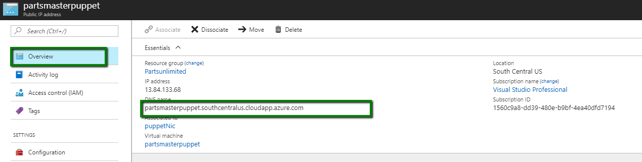 PartsUnlimitedMRP : Deploy app with Puppet on Azure