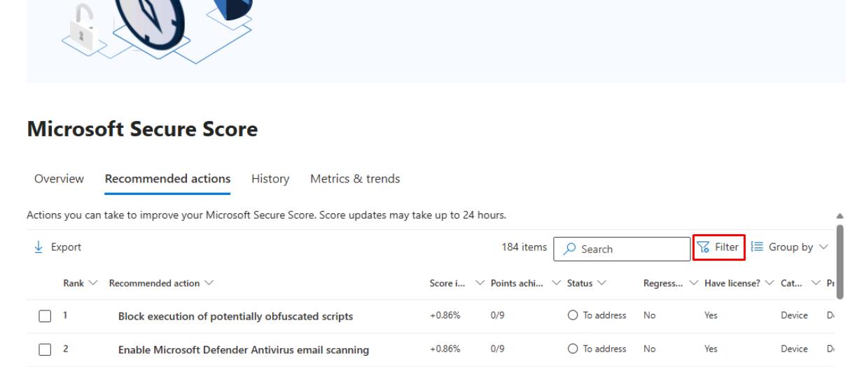 04: Check recommendations and Secure Score, run quick KQL validation, and log outcomes ...