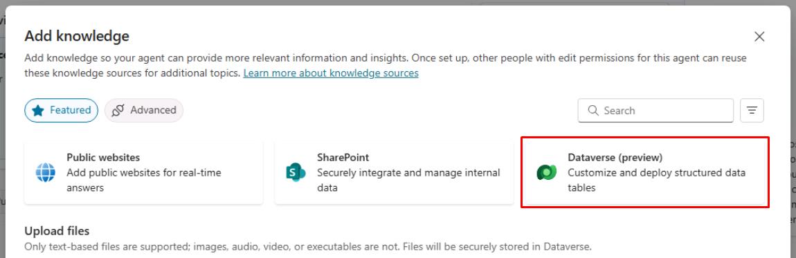 Configure a Dataverse knowledge source | Designing your own copilot using Copilot Studio