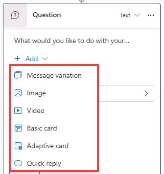 Use rich text capabilities in a message node | Designing your own copilot using Copilot Studio
