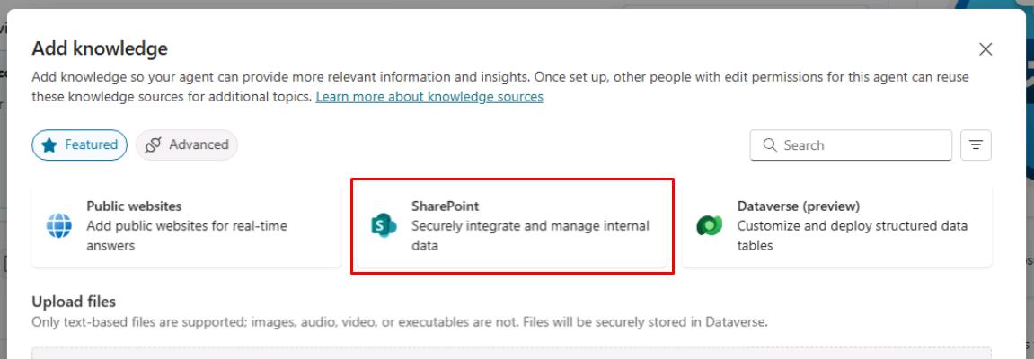 Configure a SharePoint knowledge source | Designing your own copilot using Copilot Studio