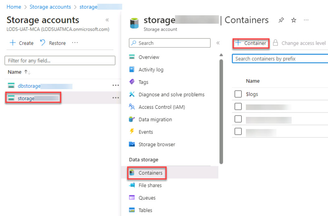 Add a Lakehouse container to the Storage account. | Fabric w/ Azure ...