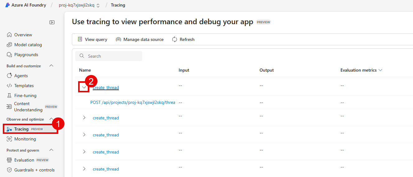 Trace operations in Microsoft Foundry | AI Apps and Agents