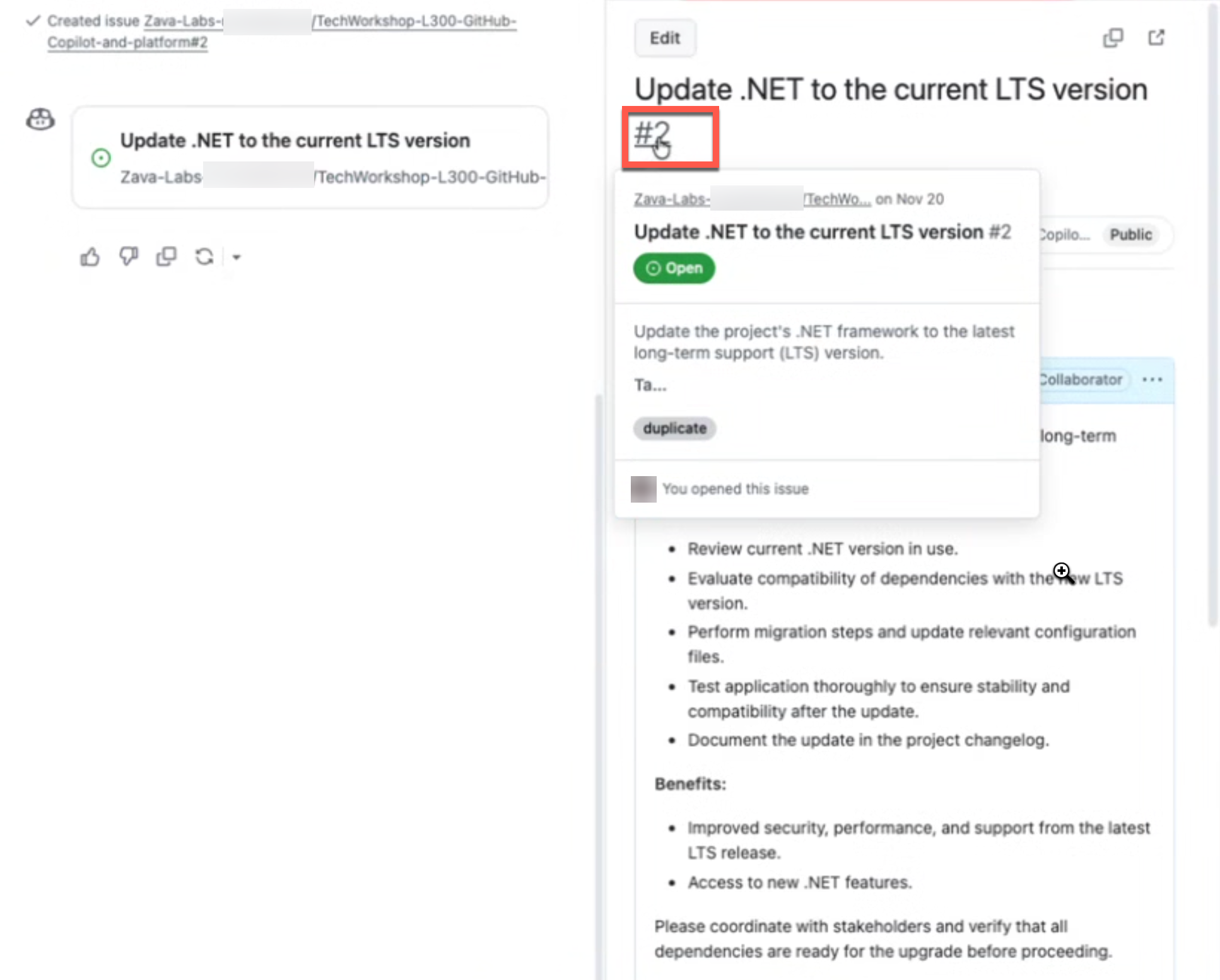 Create a GitHub issue to update the version of .NET | GitHub - Innovate ...