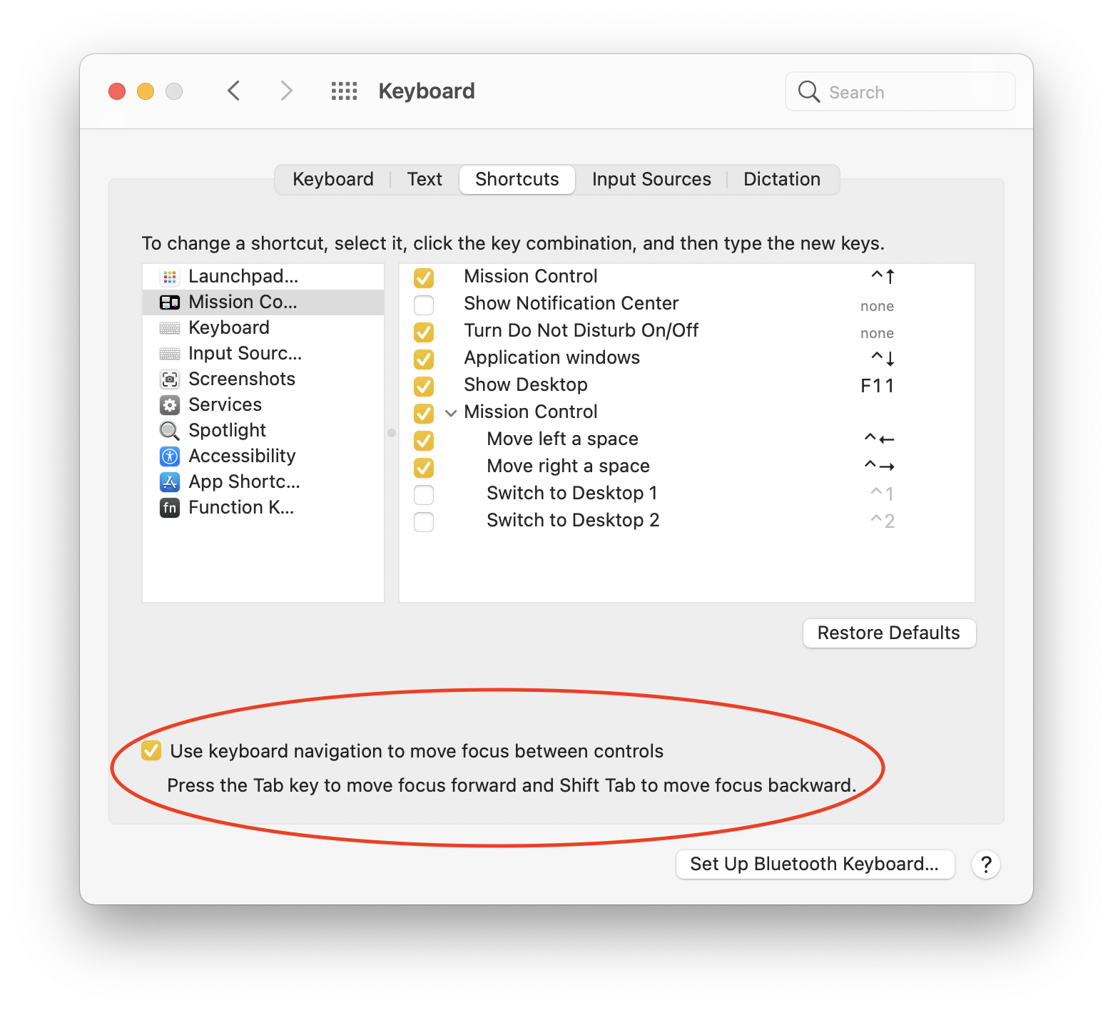 Keyboard Focus Apple ux guide