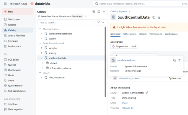 NCC와 프라이빗 엔드포인트를 활용한 Databricks 워크스페이스 간 안전한 Delta 공유 | Azure Tech Blog KR