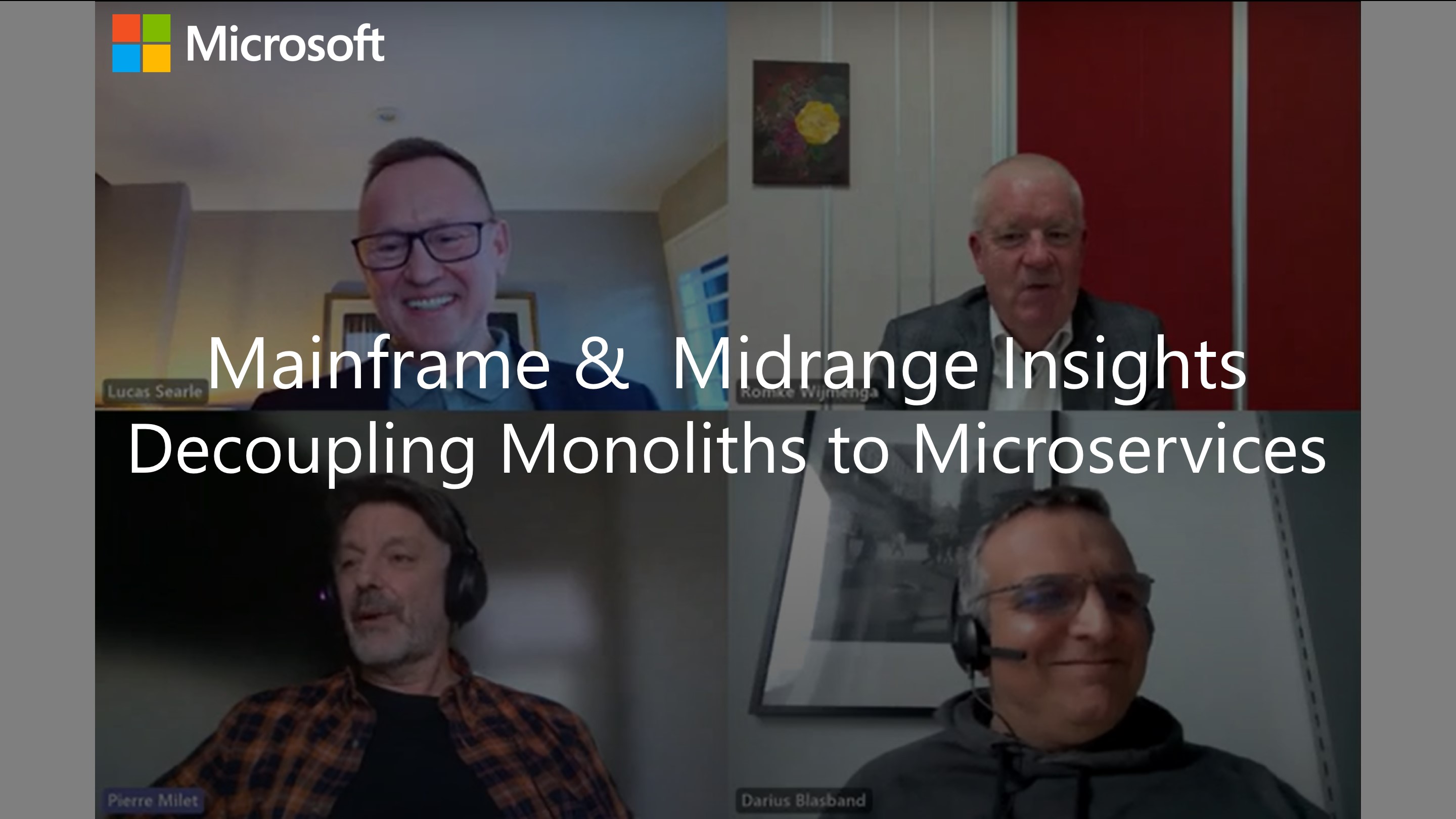 Microsoft Mainframe Insights: Monoliths to Microservices