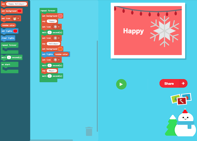 MakeCode for Holidays